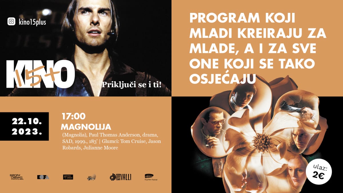 Novu sezonu programa Kino15+ otvara kultni film Magnolija - Istra24