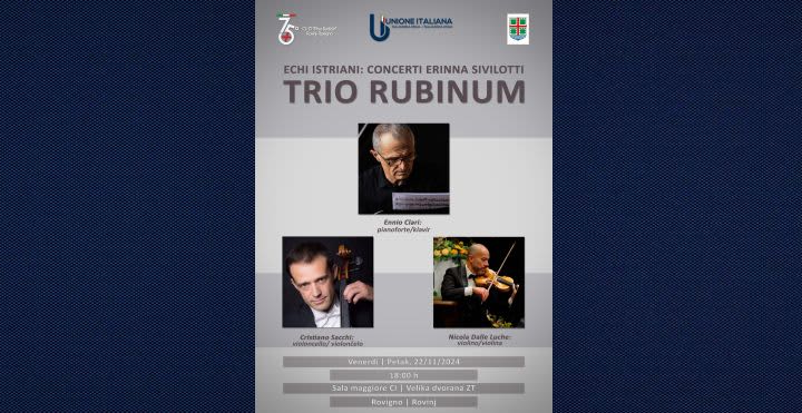 Stasera concerto del Trio Rubinum - Istra24