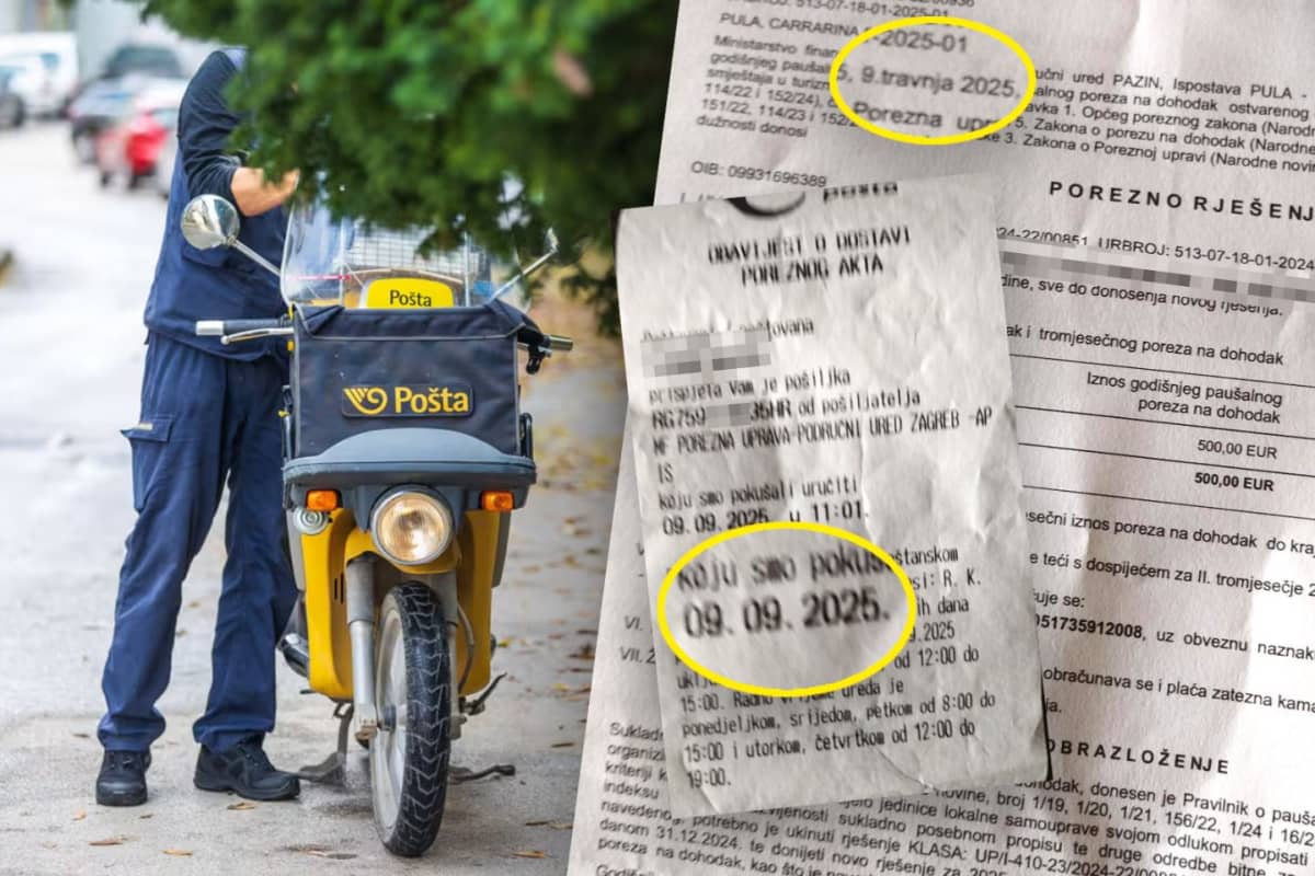 Je li ovo rekord? Preporučena pošiljka od centra Pule do Stoje putovala ...