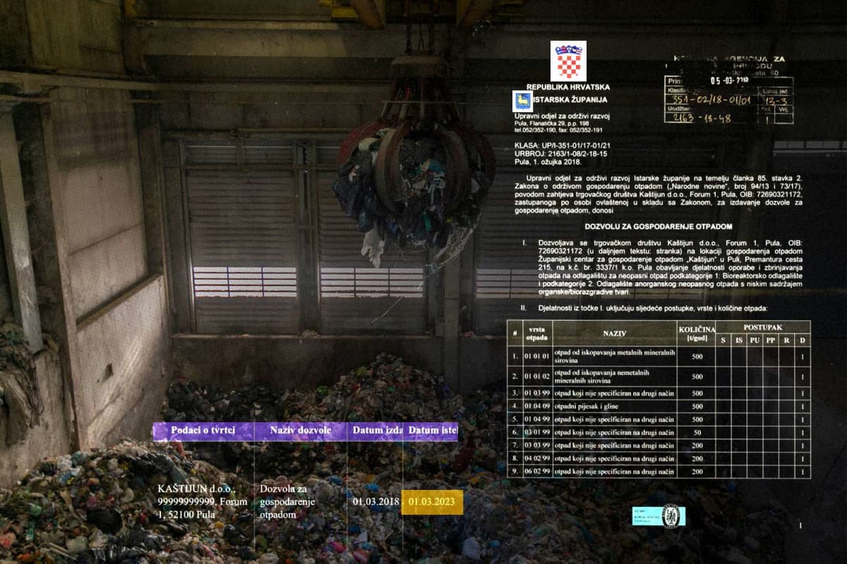 Ima li Kaštijun dozvolu za gospodarenje otpadom? Tvrtka je zahtjev predala u roku, ali postupak ...
