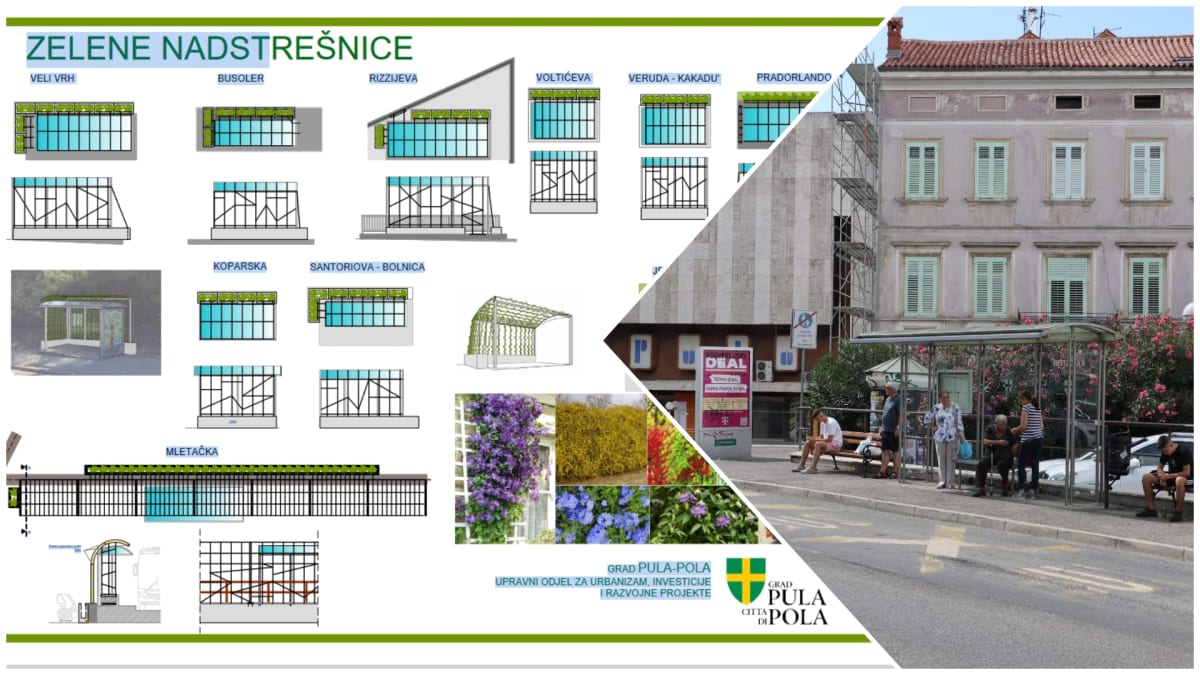 NATJEČAJ USPIO! Pula ipak dobiva zelene nadstrešnice na autobusnim ...