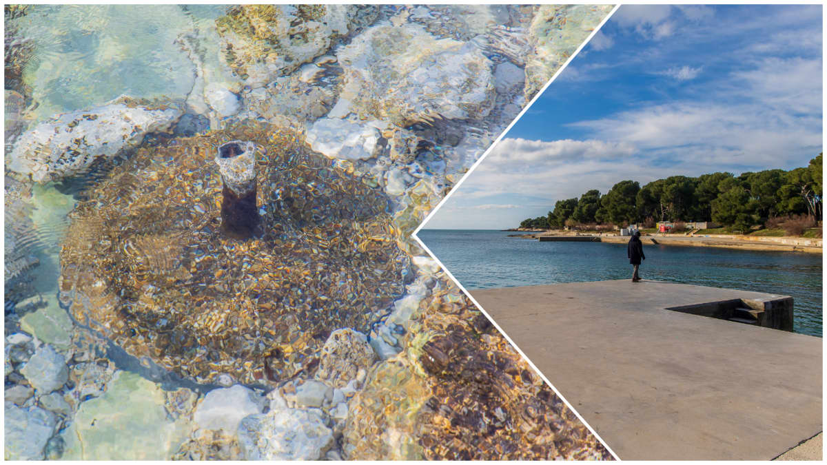 (FOTO) NESVAKIDAŠNJA OPASNOST NA PULSKIM VALKANAMA Stalci za suncobrane ...