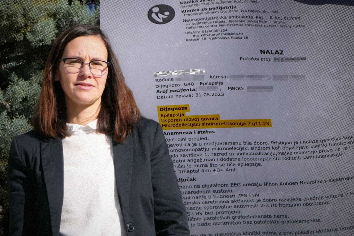 Samanta Pršo, majka osmogodišnjeg djeteta iz Pule koje boluje od iznimno rijetke bolesti ...