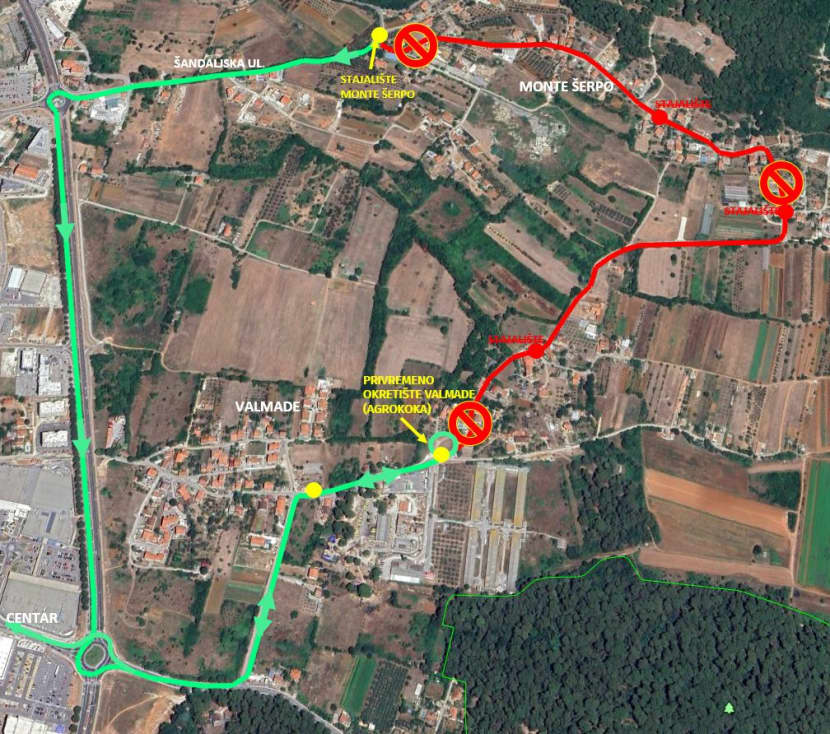 PULAPROMET Zbog radova u Ulici Valmade autobusi na liniji 9 drugom ...